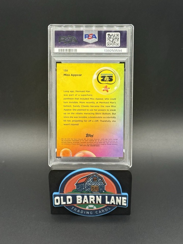 2025 Topps Chrome Spongebob #138 Miss Appear Red Refractor /5 PSA 8 | eBay