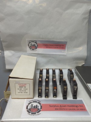 CUTLER-HAMMER,CH130,CIRCUIT BREAKER 30 AMP 1-POLE LOT OF 10 PRE-OWNED ...
