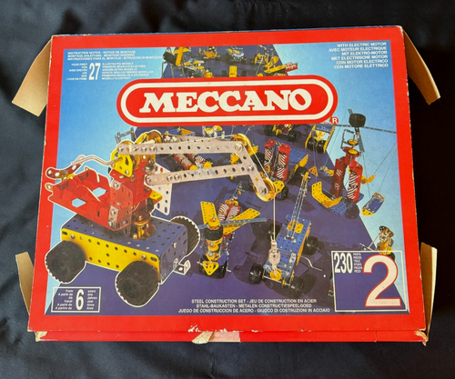 Meccano Erector Set #2 Electric Motor Steel Construction Kit, 27 Models ...