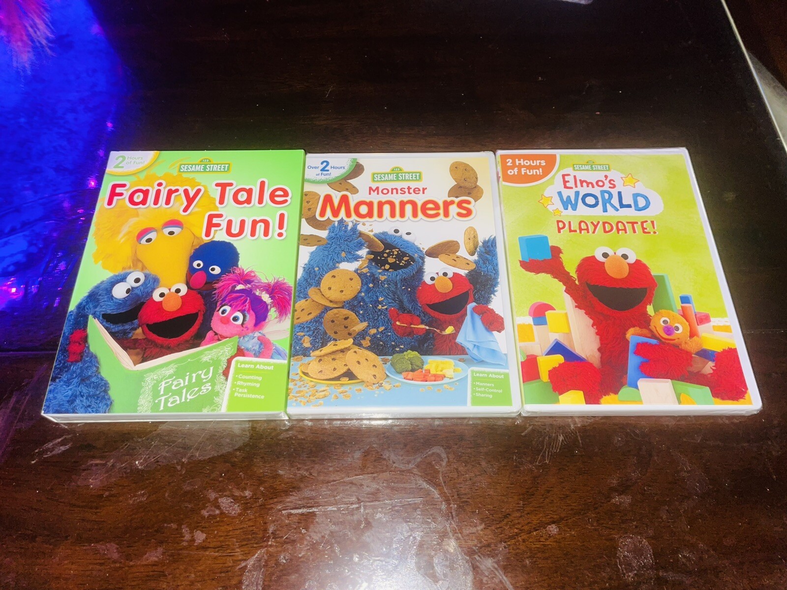Lot of 3 SESAME STREET DVDs: FAIRY TALE FUN, MONSTER MANNERS & ELMO's ...