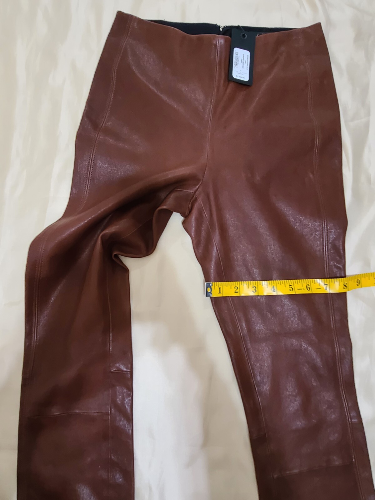 Rag & Bone Pants Simone Lamb Leather Women's 4 Flared Waistline ...