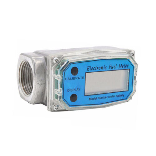 Digital Fuel Flow Meter 1" Electronic Flow Gauge Turbine Diesel Flow ...