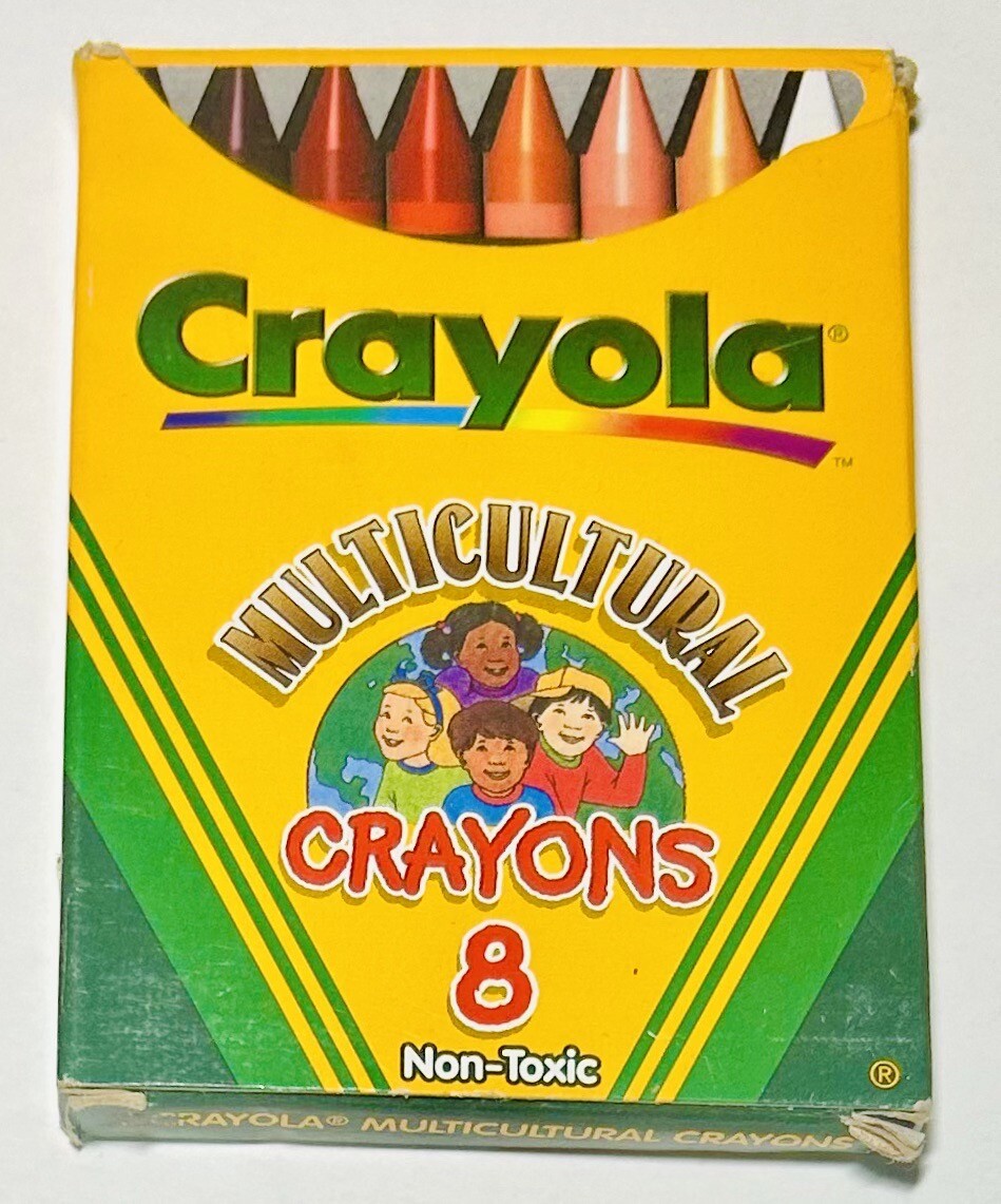 Vintage Crayola Multi-Cultural Multicultural 8 CT Pack Crayons Skin ...