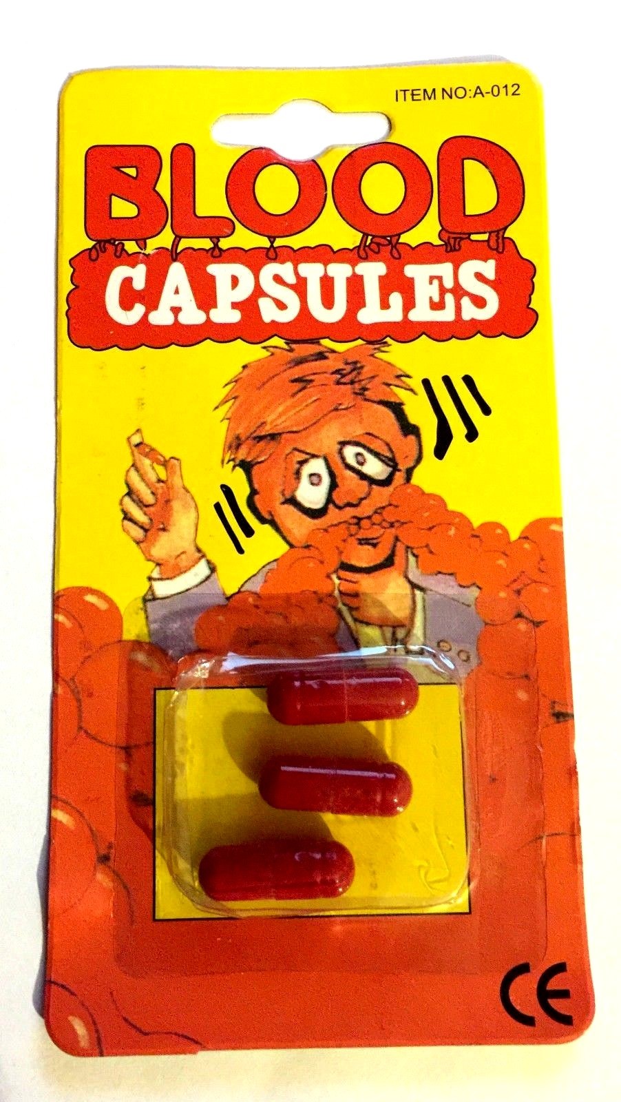 2 X Halloween Fake Blood Trick Joke Blood Capsules Horror Vampire ...