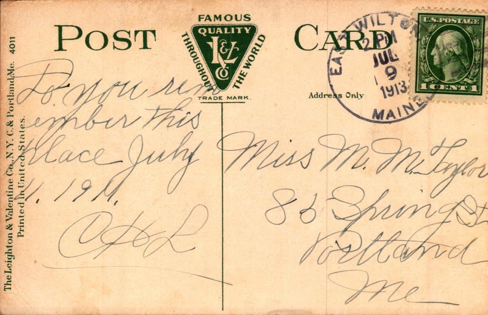 Antique 1913 Postcard- Scenic view of 8th Main Building -Peaks Isl ...