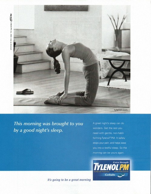 Tylenol Pm, Extra Strenth, Geltabs, 2002 Vintage Print Ad | eBay