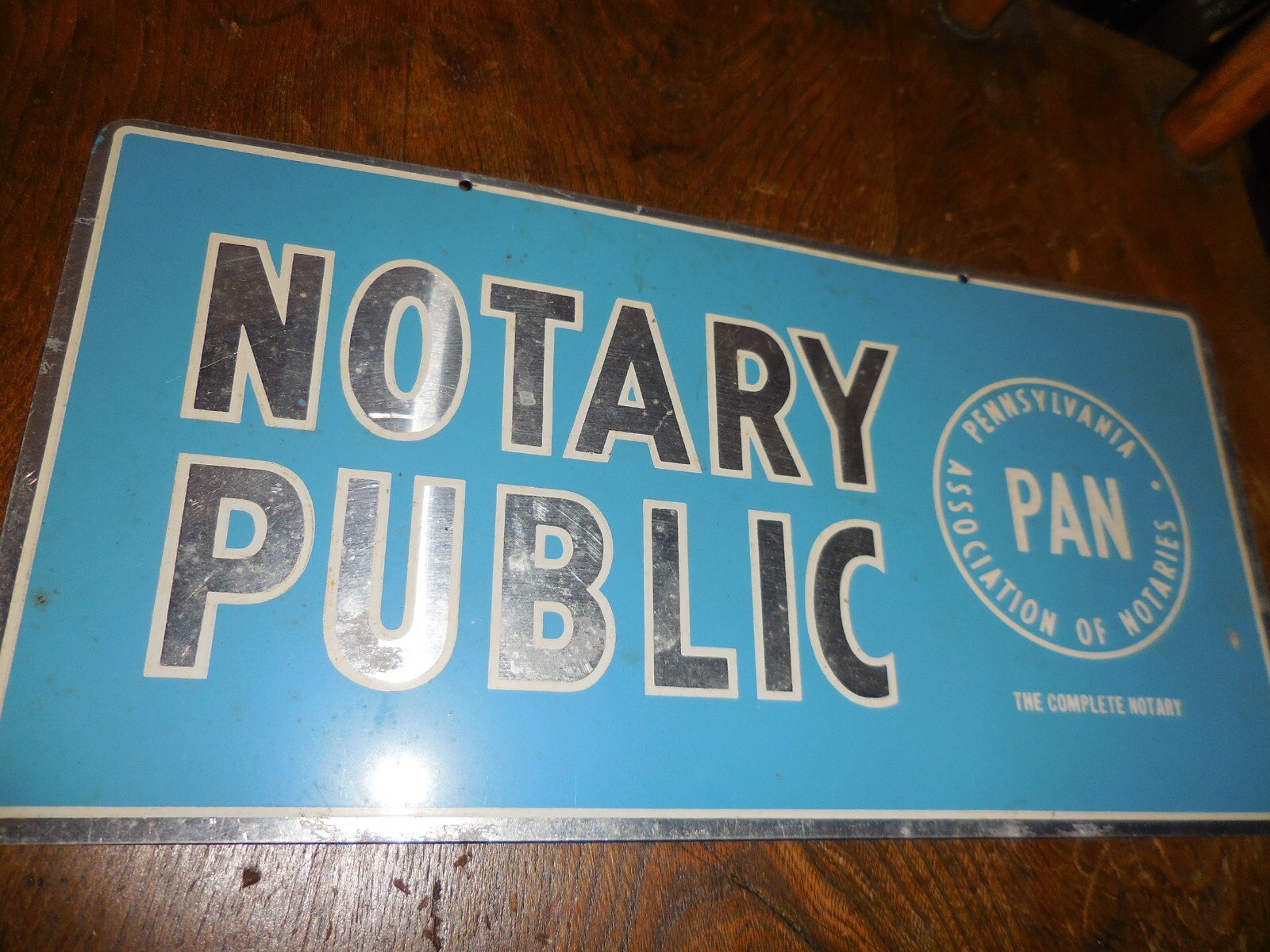 "NOTARY PUBLIC"~P.A.N. of PENNA. NOVELTY EXPIRED LICENSE PLATE RARE ONE ...