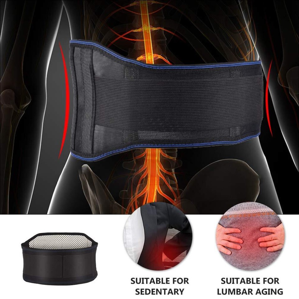 Self Heating Magnetic Hot Back Support Lumbar Lower Back Brace Belt ...
