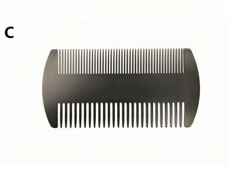 Black stainless steel comb metal comb pocket size for beard hair care ...