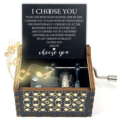 Wooden Music Box Gifts for Lover Fall in Love Music Box I Choose You ...