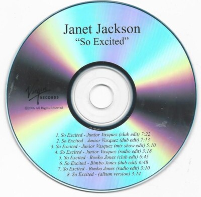 JANET JACKSON So Excited promo CD 8-track single | eBay