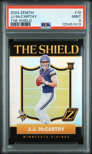 2024 PANINI ZENITH THE SHIELD #10 JJ MCCARTHY ROOKIE RC PSA 9 | eBay