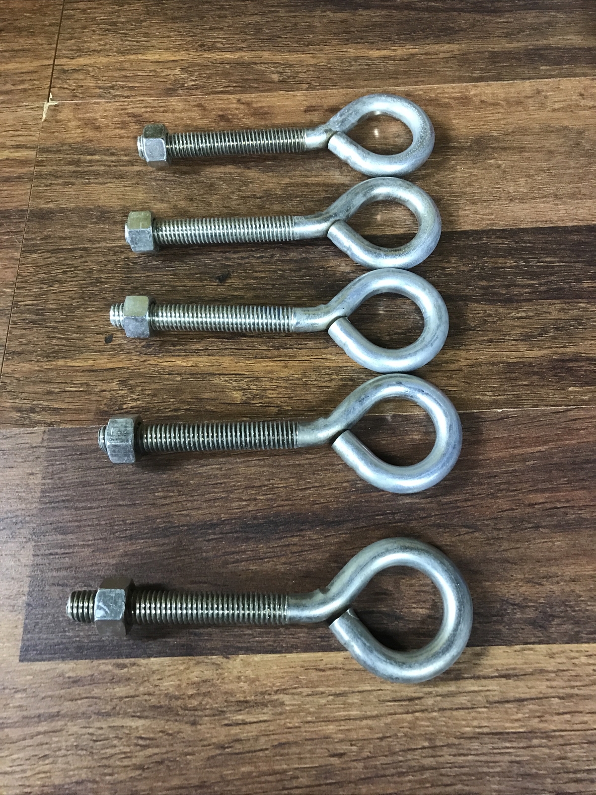 5 Wire Eye Bolts Plus Matching Nut, Diameter 1/2-13, Length 3 3/4 ...