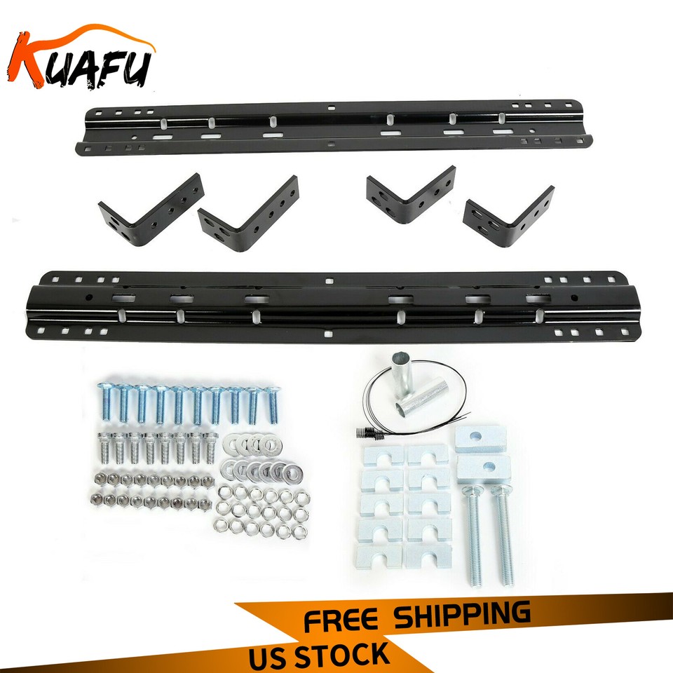 20K Fifth 5th Wheel Mounting Rail Kit Trailer Hitch Mount For Ford ...