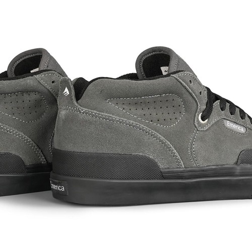Emerica Pillar Mid-Top Skate Shoes - Grey/Black | eBay
