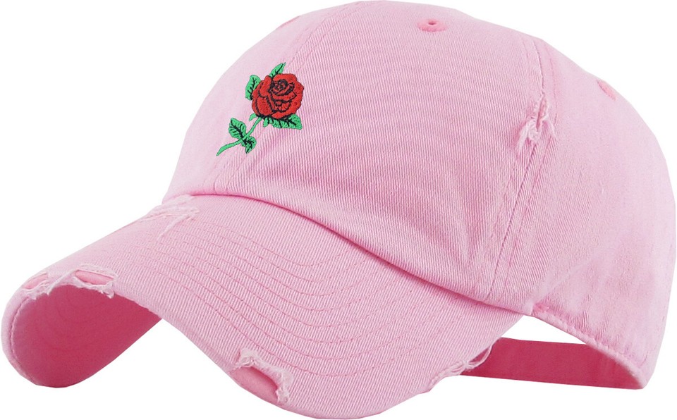 Rose Embroidery Dad Hat Baseball Cap Unconstructed Cotton | eBay