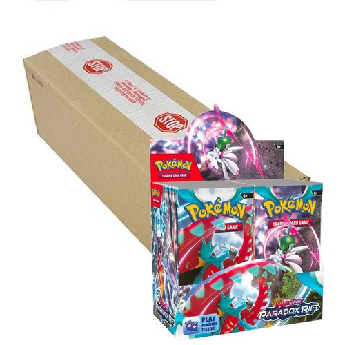 Pokemon TCG Scarlet & Violet 4 Paradox Rift Sealed CASE 6 Display Boxes ...