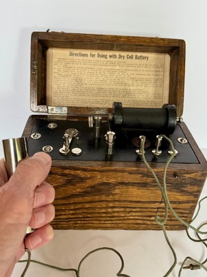 Antique Dewey's Medical Apparatus Electrotherapy Quack Device Oak Case ...