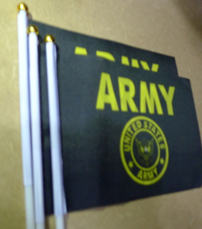 ARMY Flag 8" x 5 1/2" Small Handheld Army Green Flag Yard Outdoors LOT ...