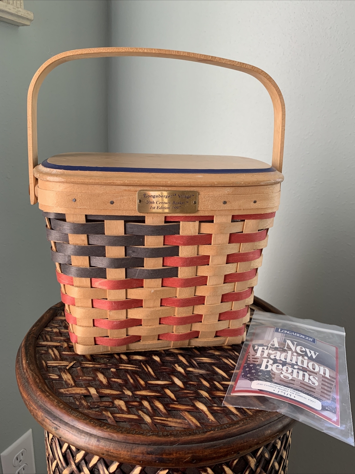 1997 Longaberger Village 20th Century Basket 1st Edition w/ Protector ...