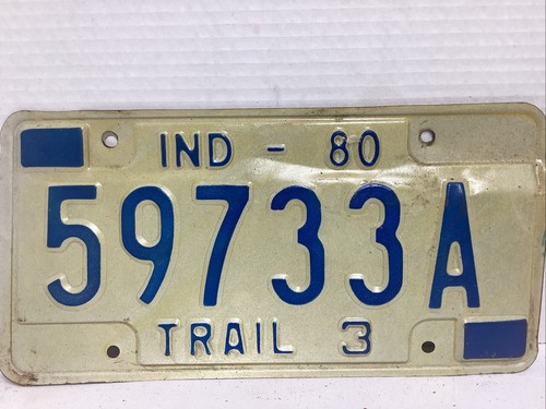 Vintage 1980 Indiana License Plate - Crafting Birthday MANCAVE slf | eBay