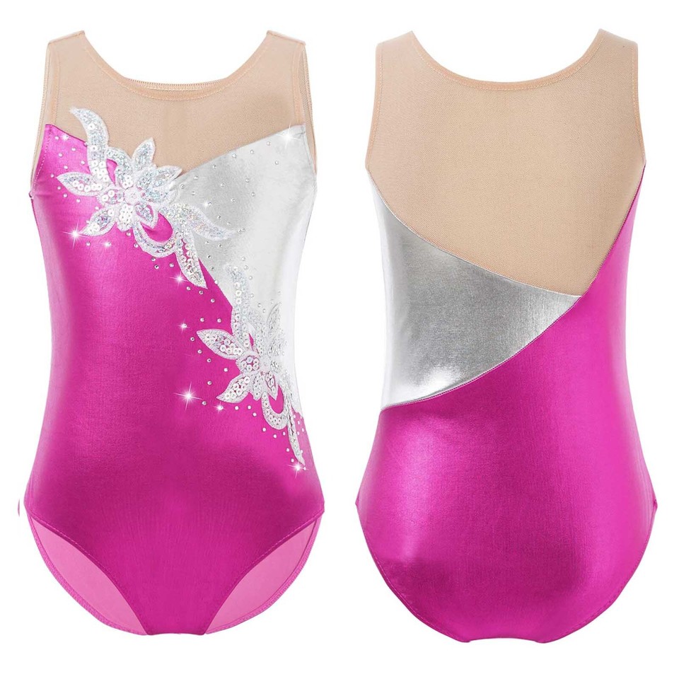 Kids Girls Ballet Sleeveless Splicing Training Suit Jumpsuit | eBay