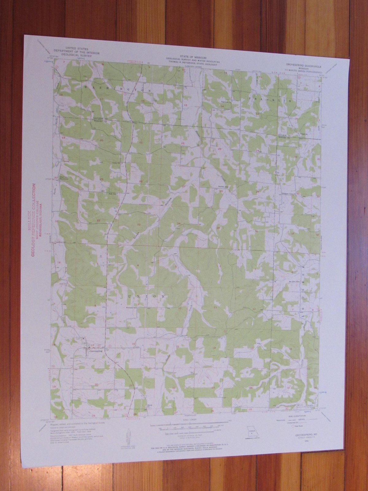 Grovespring Missouri 1957 Original Vintage USGS Topo Map | eBay
