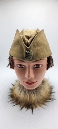 Pilotka Military Side Cap w/ Star Pin Vintage Style Khaki Soviet ...