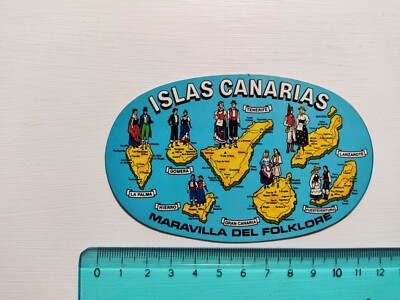 Adhesive Islas Canarias Canary Sticker Autocollant Vintage 80s Original ...