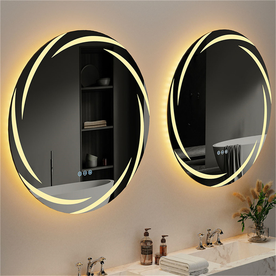LUVODI LED Bathroom Mirror With Lights Large Dimmable Wall Vanity ...