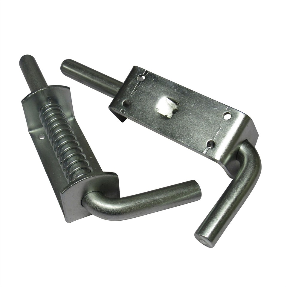 Spring Loaded Shoot Bolts X2 (Zinc Plated Drop Bolt Field Gate Stable ...
