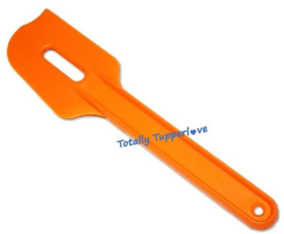1 Tupperware Spatula Paddle Scraper Flow-Thru 8.75" Baking Tool Orange ...