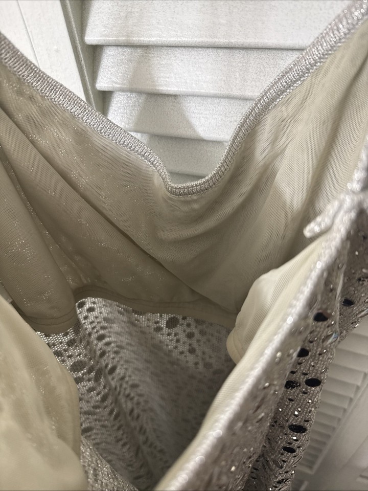 ST. John Evening Marie Gray Silver sequin mini dress Size 8 | eBay