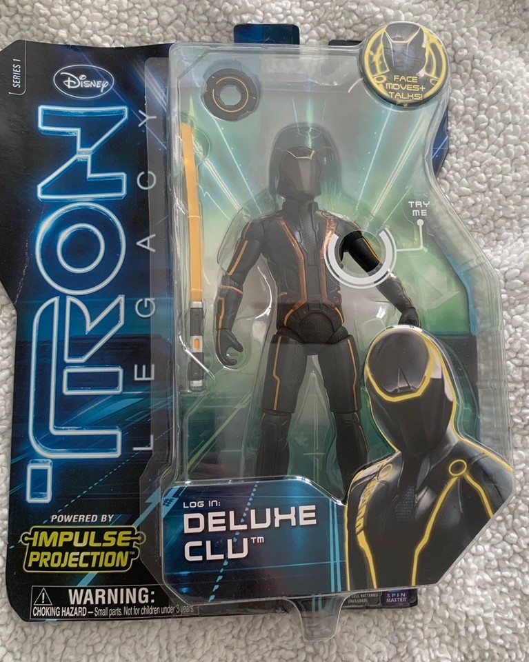 2010 Disney Tron Legacy Impulse Projection DELUXE CLU Figure Spin ...