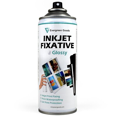 Inkjet Fixative Spray GLOSSY Inkjet Print Fixing UV Protection Print ...