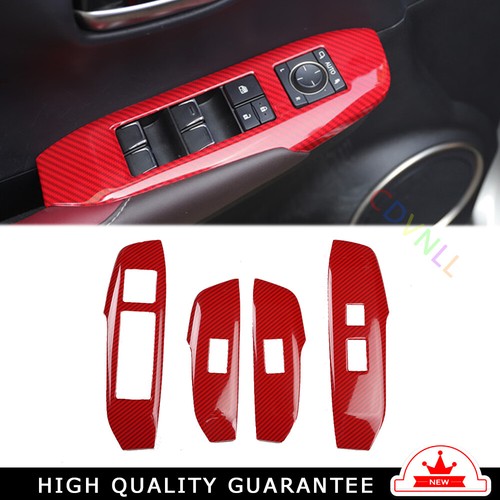 Glass Window Lifting Lock Panel Trim Fit For Lexus NX 2015-2020 Red ...