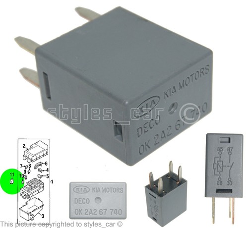 Genuine Kia Carens Rio Shuma Sedona Multi-Use 4-Pin DECO Grey Relay ...