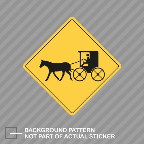 Warning Carriage Crossing Sticker Decal Vinyl Amish | eBay