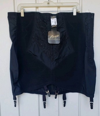Rago High Waist Open Bottom Extra Firm Girdle Style 1294 Black Size 8X ...