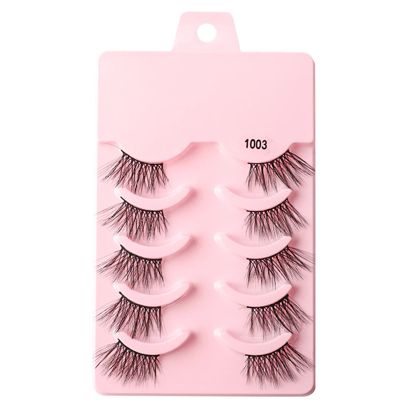 Half Eyelashes 3/5 Half Lashes Soft Natural Cat Eye Lashes Makeup Tool ...