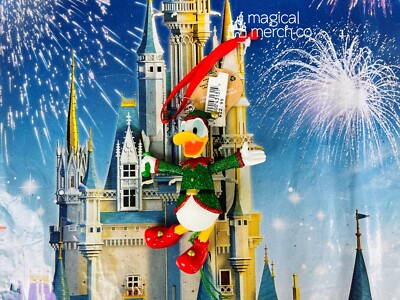 Disney Parks Donald Duck Elf Articulated Pull String Christmas Ornament ...