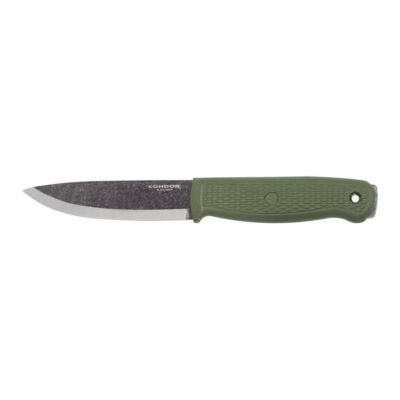 Condor Terrasaur Fixed Blade Army Green Knife with 4.2 Inch Steel Blade ...