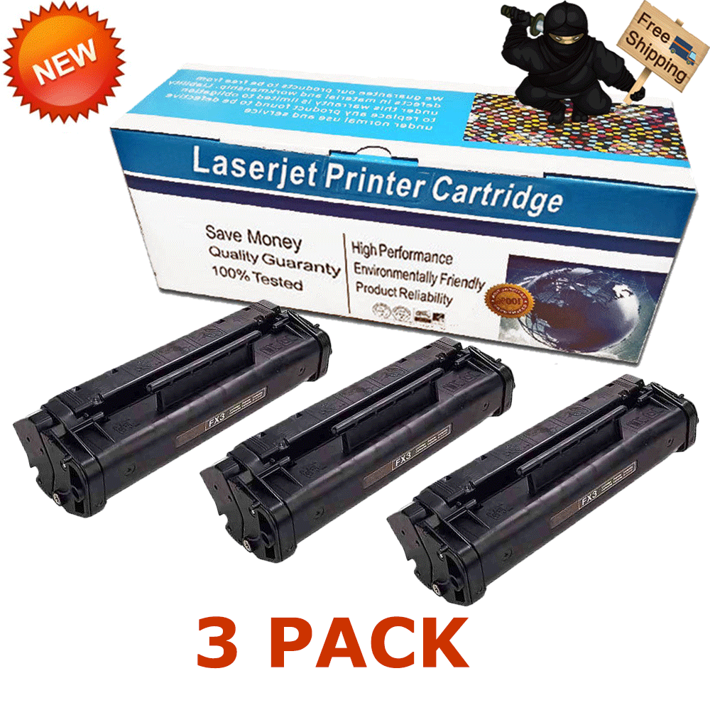 3 PK FX3 Toner Cartridge for Canon FX-3 Faxphone L75 L80 1100 FAX L200 ...