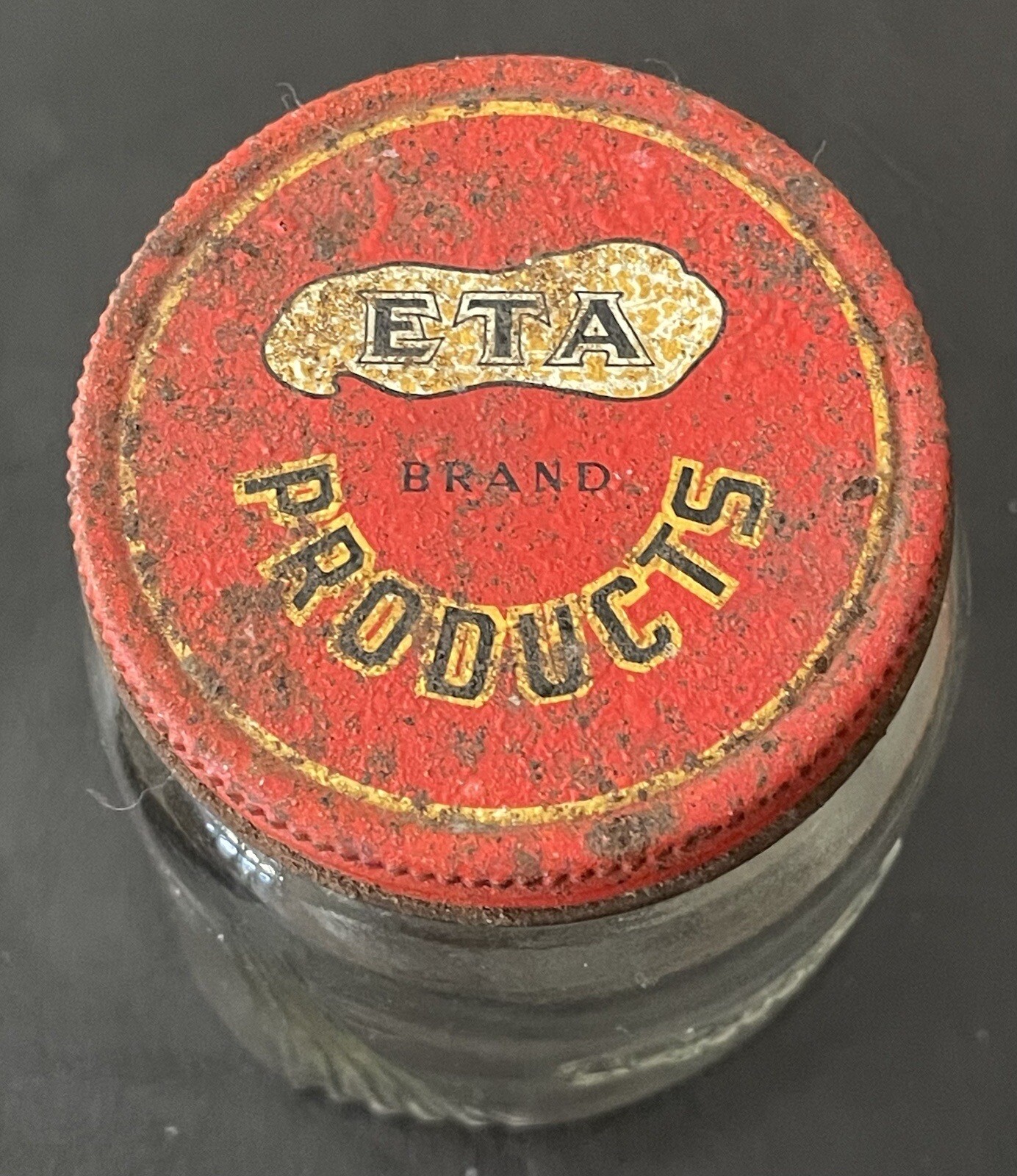PEANUT BUTTER "ETA" BRAND, NUT FOODS PTY LTD 12 Oz FANCY OLD JAR 1930's ...