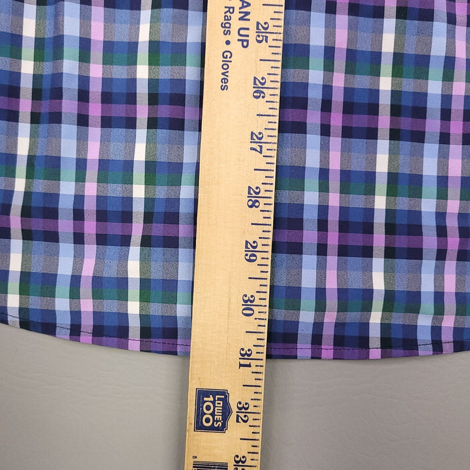 Mizzen Main Shirt Mens Large Trim Purple Plaid Leeward Performance ...