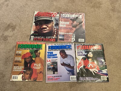 (5) THE SOURCE Magazine Lot • September 1990, 1991, June, August 1992 ...