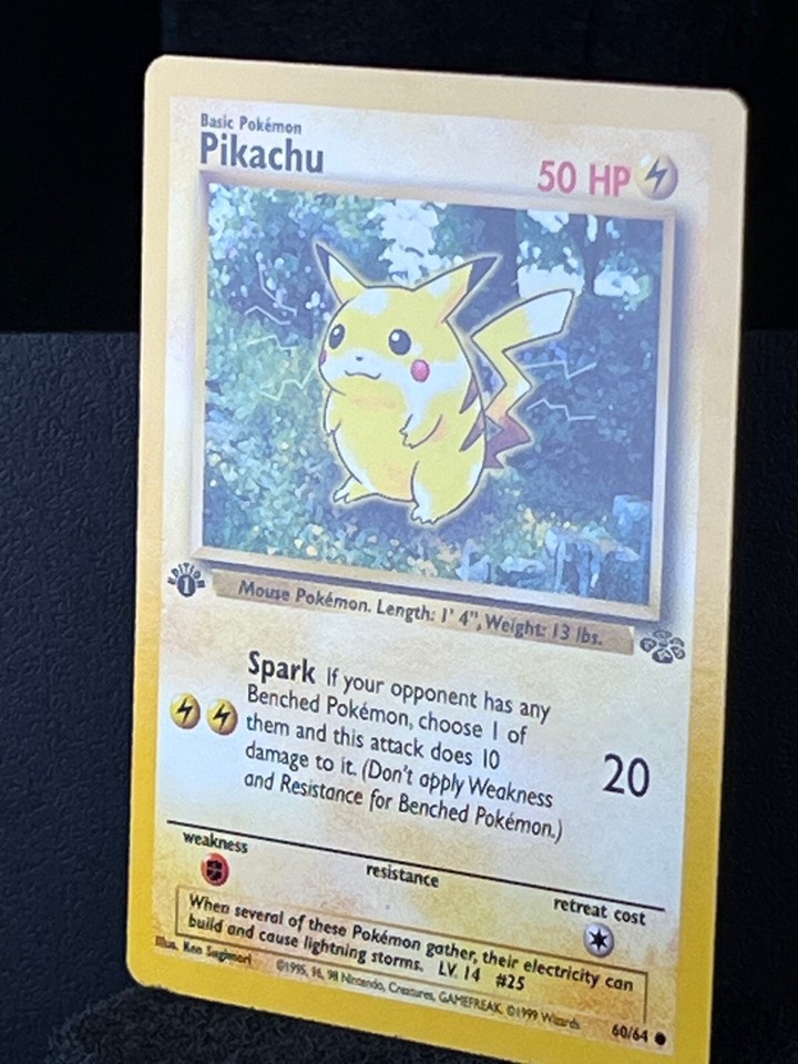 SALE! JUNGLE 1st Edition Pikachu "Spark" No.60/64 red Cheek Basic ...