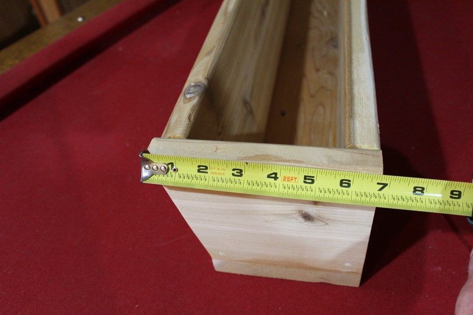 30" WINDOW FLOWER BOX SLANT FRONT NATURAL CEDAR WOOD PLANTER GARDEN PLANTS DECK | eBay