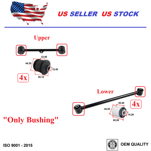 Rear Lateral Upper & Lower Arm Bushing Set (8) For Toyota 4Runner 1996 ...