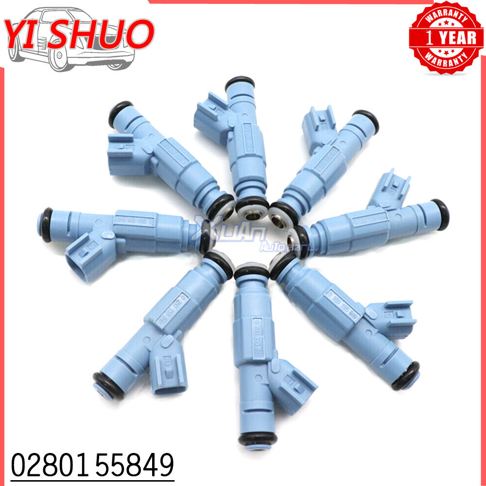 0280155849 SET of 8 x Upgrade Fuel Injectors For Dodge Ram 1500 4.7l 02 ...